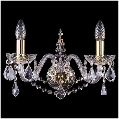 Бра Bohemia Ivele Crystal 1411B/2/160/G/Leafs, E14, 80 Вт, кол-во ламп: 2 шт.