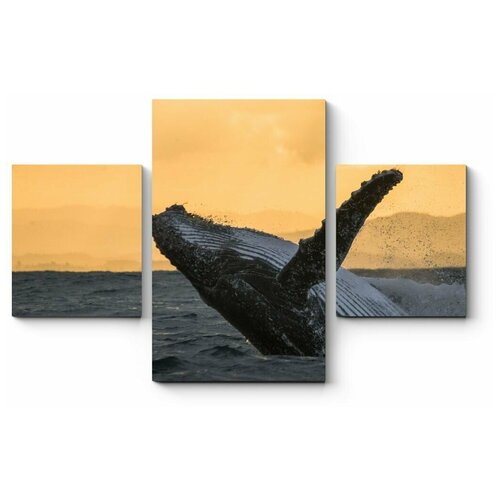 Модульная картина Величественный кит 110x72