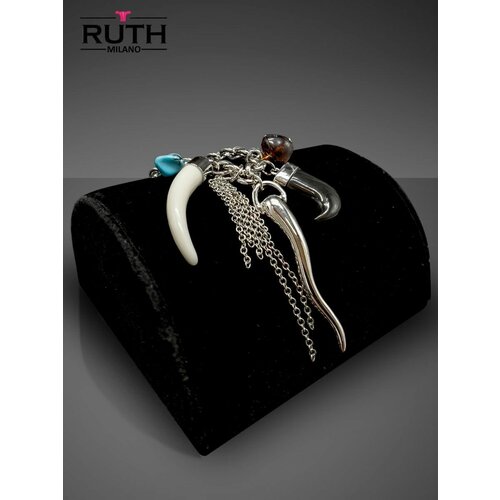 Браслет-цепочка RUTH MILANO, искусственный камень, размер 22 см, серебристый