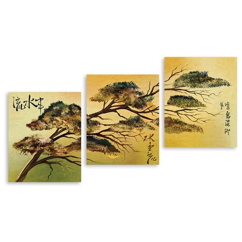 Модульная картина на холсте "Китайское дерево" 170x98 см
