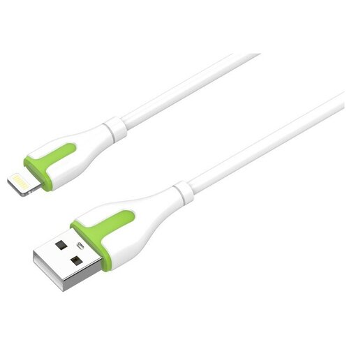 Аксессуар Ldnio LS572 USB - Lightning 2.1A 2m White-Green LD_C3816