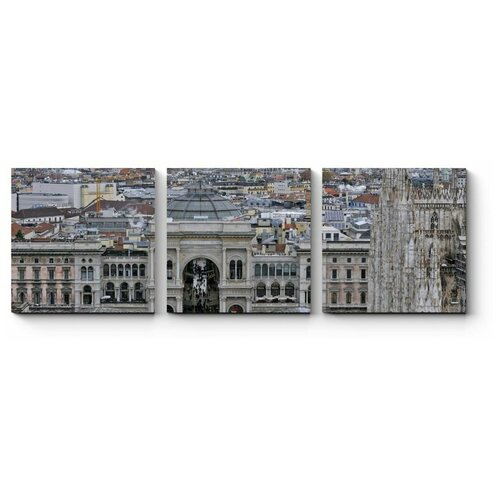 Модульная картина Панорама потрясающего Милана 120x40