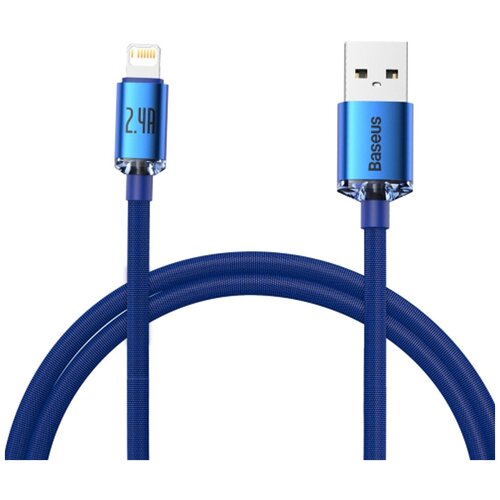 Кабель Baseus Crystal Shine Series Fast Charging Data Cable USB - Lightning 2.4A 1.2m синий