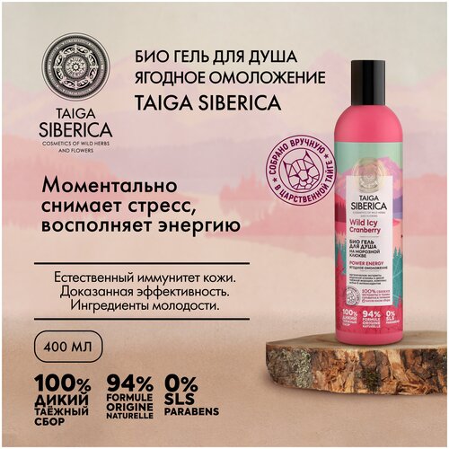 Гель для душа Natura Siberica Doctor Taiga Wild Ice Cranberry, 400 мл