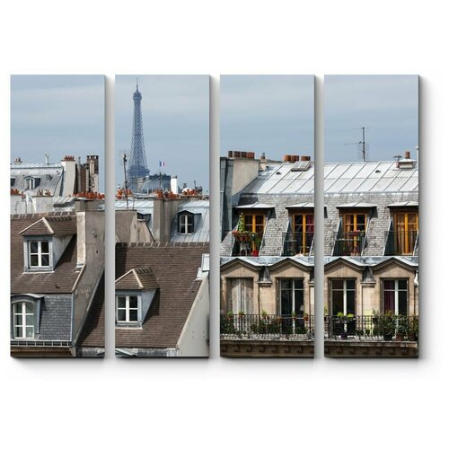 Модульная картина Классические домики старого Парижа100x75