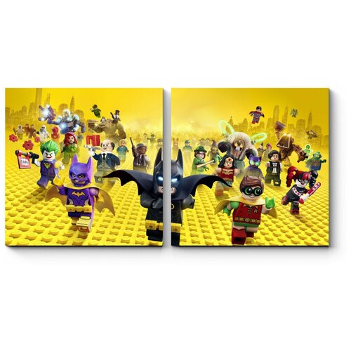 Модульная картина Лего - мир 40x20