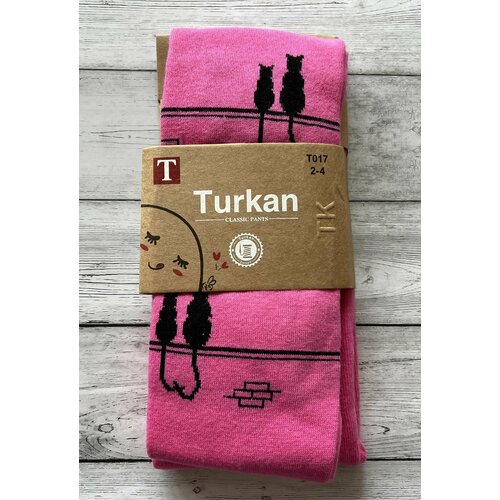 Колготки Turkan, размер 104/116, розовый, коралловый