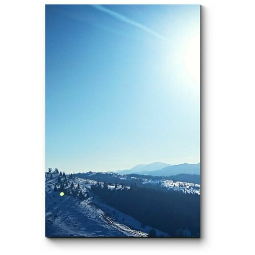 Модульная картина Зимний пейзаж 50x75