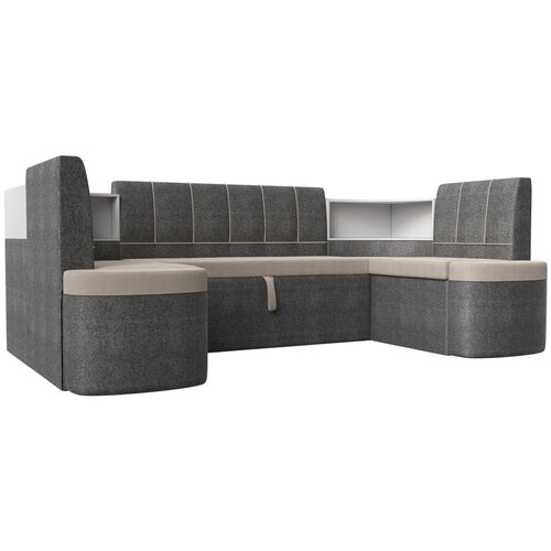 П-образный диван Тефида, Рогожка, Модель 114223