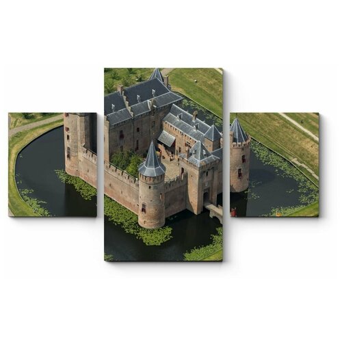 Модульная картина Средневековый замок Мейдерслот в Нидерландах100x65