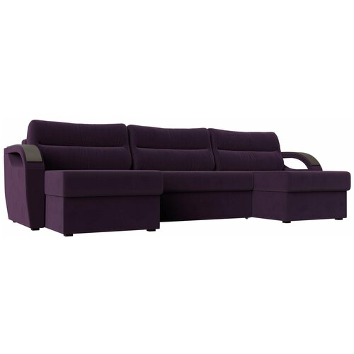 П-образный диван Форсайт, Велюр фиолетовый