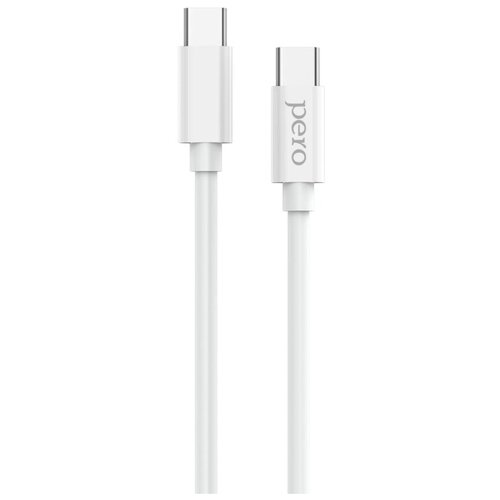 Комплект 2 штук, Кабель USB PERO DC-08 PD Type-C to Type-C, 1m, White