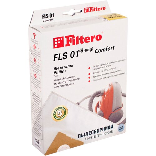 Filtero Мешки-пылесборники FLS 01 Comfort, белый, 4 шт.