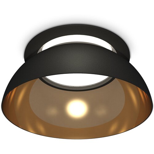 Комплект встраиваемого светильника Ambrella light XC8051101 SBK/PYG/CL черный песок/золото желтое полированное/прозрачный GX53 (C8051, N8145)