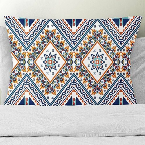 Подушка декоративная / Марокканские узоры, велюр / Голубой Зефир / подарок / подушка диванная / подушка для интерьера.