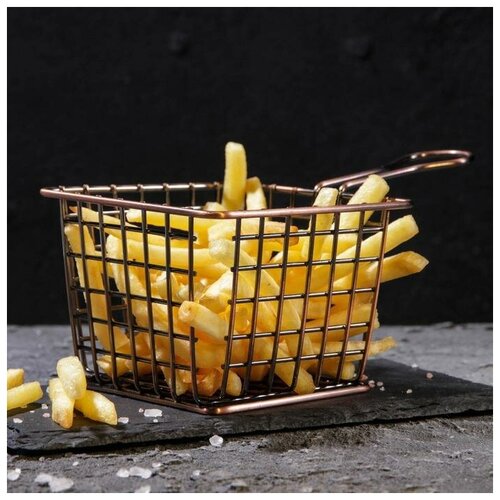 Корзинка для картофеля фри Доляна «Роял», 18×10,5×8,5 см, крупная сетка