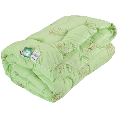 Одеяло Соня Текстильная Фабрика Бамбук комфорт + зимнее, 140 х 205 см, зеленый