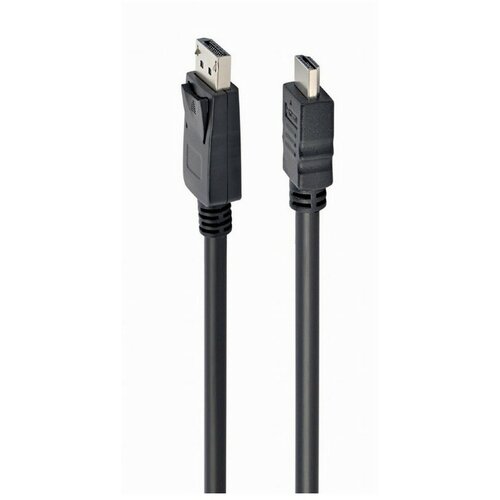 Cablexpert Кабель DisplayPort->HDMI 1м 20M/19M черный экран пакет CC-DP-HDMI-1M