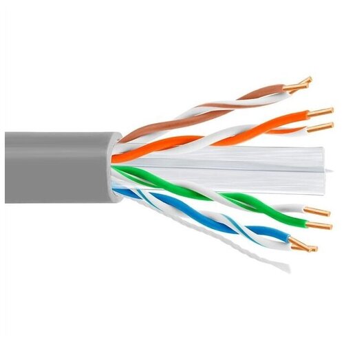 5bites Кабель Кабель US6575-305A UTP SOLID 6CAT 23AWG CCA PVC GREY 305M