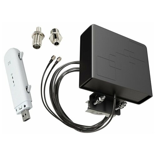 ZTE MF79u модем Wi-Fi с направленной панельной антенной BAS-2346 12 dBi + кабель 2*5м, комплект усиления 3G/4G LTE