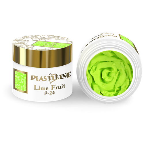 Гель-пластилин для лепки на ногтях, гель для дизайна, цвет ярко-лаймовый P-24 Lime Fruit, 5 мл.
