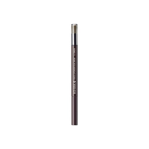 The Saem Карандаш для бровей Eco Soul Pencil & Powder Dual Brow, оттенок 02 deep brown