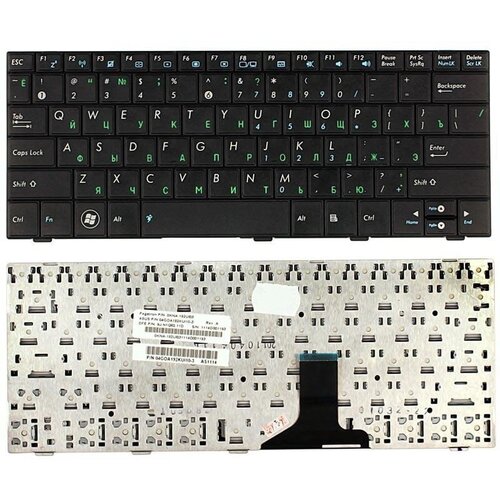 Клавиатура для ноутбука Asus EeePC 1001, 1001HA, 1005, 1005HA, 1008, 1008HA черная