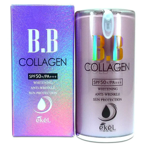 Ekel BB-крем для лица с коллагеном / BB Collagen Whitening Anti-Wrinkle Sun Protector 50+/PA (Pump), 50 мл
