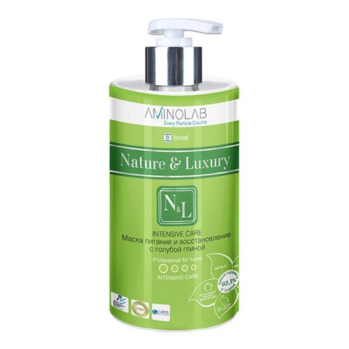 Nature & Luxury Маска для волос Питание и Восстановление с голубой глиной, 460 мл, 6 уп.