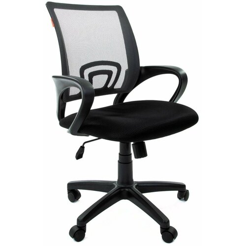 Компьютерное кресло Chairman 696 для оператора, обивка: сетка/текстиль, цвет: черный/серый