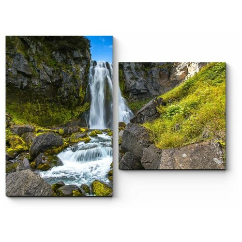 Модульная картина Горный водопад 160x120