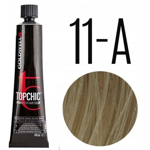 Goldwell Topchic стойкая крем-краска для волос, 11A белокурый пепельный, 60 мл