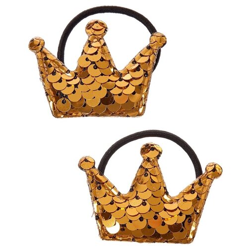 Комплект резинок для волос "корона", золотой
