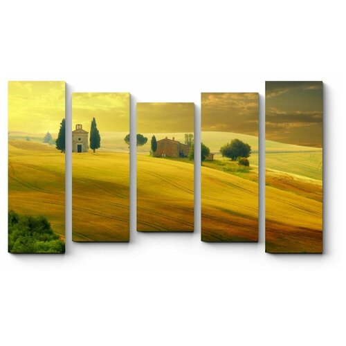 Модульная картина Летний закат в Тоскане 110x66