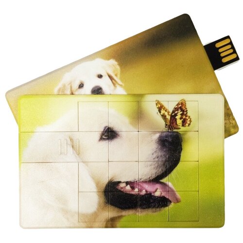 Подарочный USB-накопитель собака оригинальная флешка пятнашки пазлы 4GB