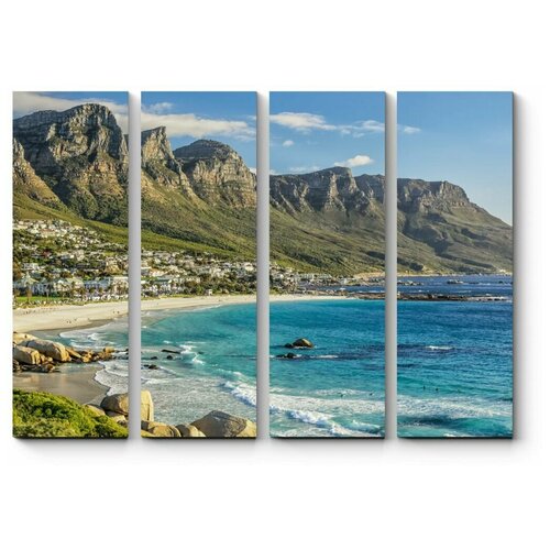Модульная картина Волны у песчаных берегов Кейптауна 100x75