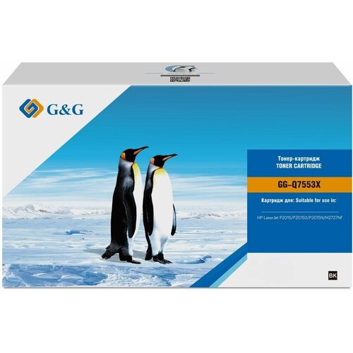 Картридж лазерный G&G GG-Q7553X черный (7000стр.) для HP LJ P2010/P2014/P2015/M2727nf MFP