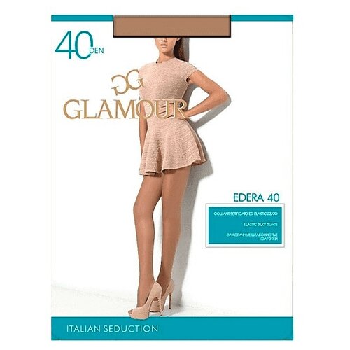 Колготки Glamour Edera, 40 den, размер 4, бежевый