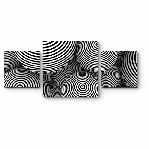 Модульная картина Черно-белая иллюзия 120x51