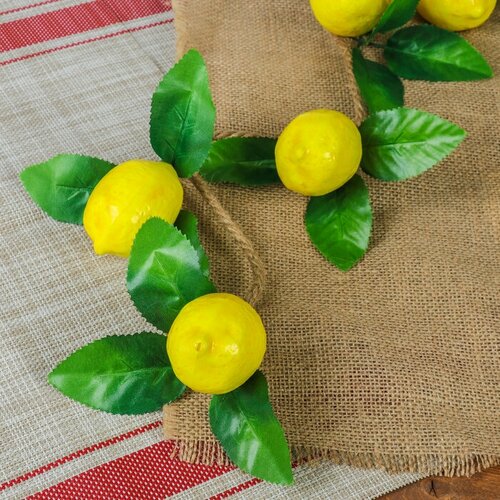 SUI Муляж "Связка 5 лимонов" 50 см (размер лимона 7х5см)