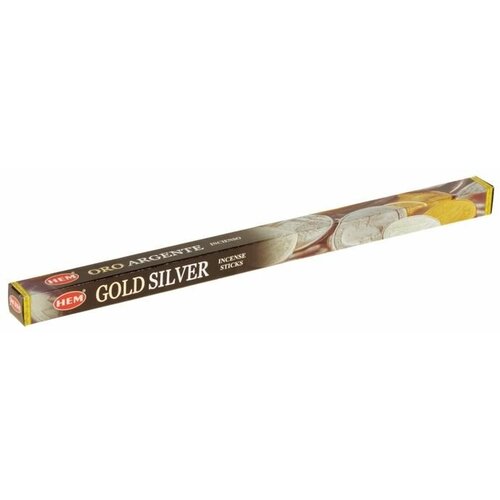 Hem Incense Sticks GOLD SILVER (Благовония, привлекающие деньги золото И серебро, Хем), уп. 8 палочек.
