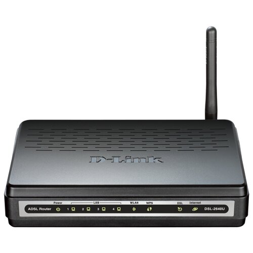 Wi-Fi роутер D-Link DSL-2640U, черный