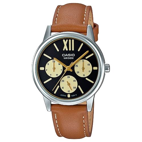 Наручные часы CASIO Collection LTP-E312L-5B, серебряный, коричневый