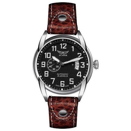 Наручные часы Aviator V.3.18.0.160.4, черный, коричневый