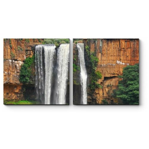 Модульная картина Потрясающий водопад, Мпуланга, Южная Африка80x40