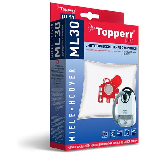 Пылесборники синтетические Topperr ML 30 4шт + 1 фильтр