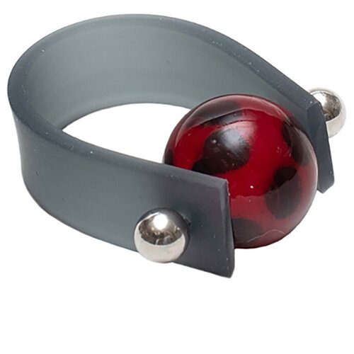 Кольцо Divetro, муранское стекло, размер 18, красный