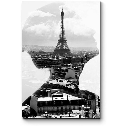 Модульная картина Очарование Парижем 20x30
