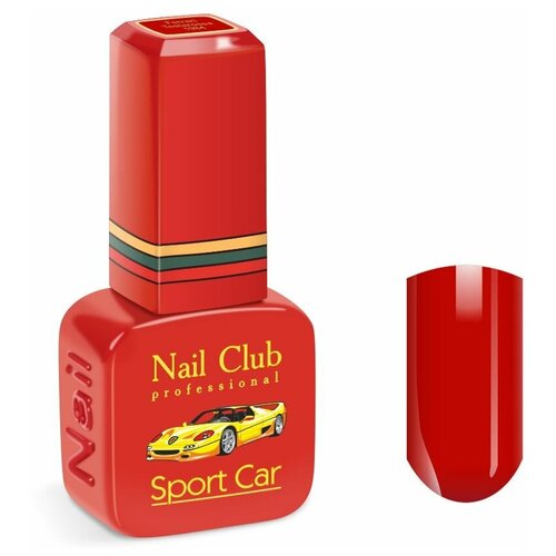 Nail Club professional Эмалевый красный гель-лак для ногтей, цвет классический красный 1984 Ferrari Testarossa, 13 мл.