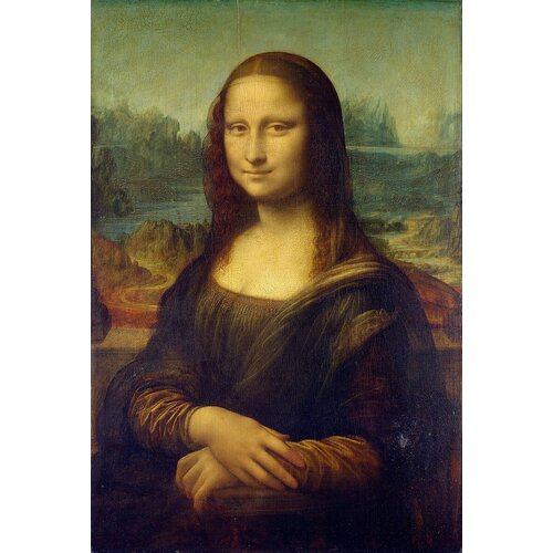Картина для интерьера на холсте Леонардо да Винчи "Мона Лиза" 50х70 см, холст без подрамника